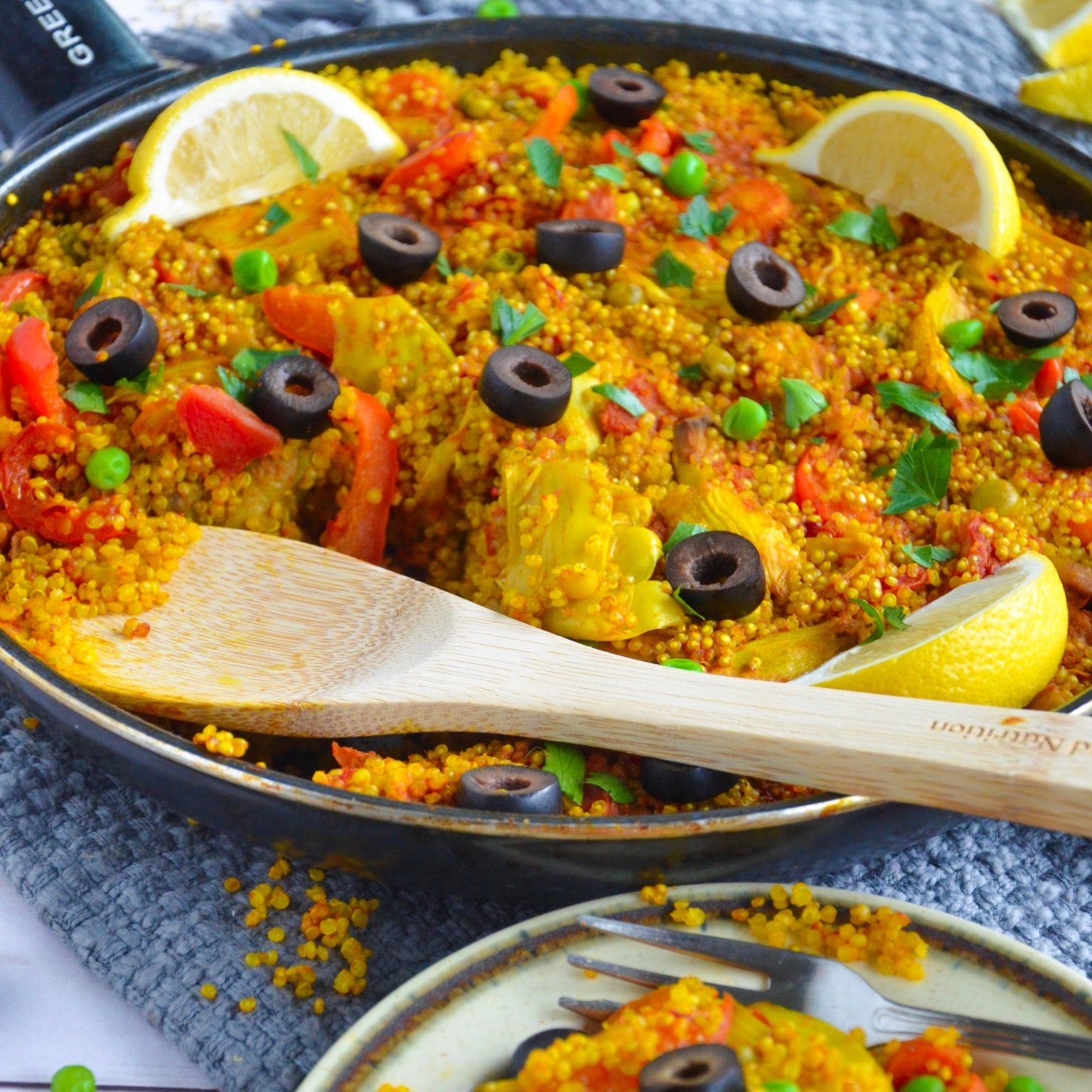 Vegetable Quinoa Paella - Vegan | Gluten Free - Veggie World Recipes