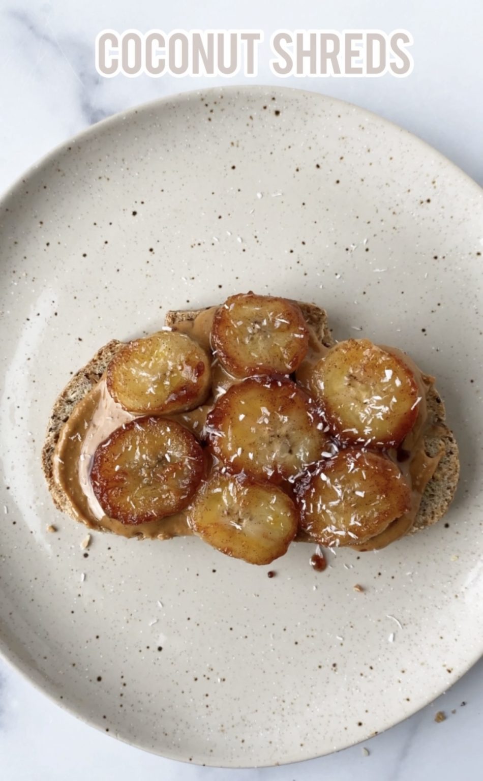 Peanut Butter Toast with Caramelized Bananas - Veggie World Recipes