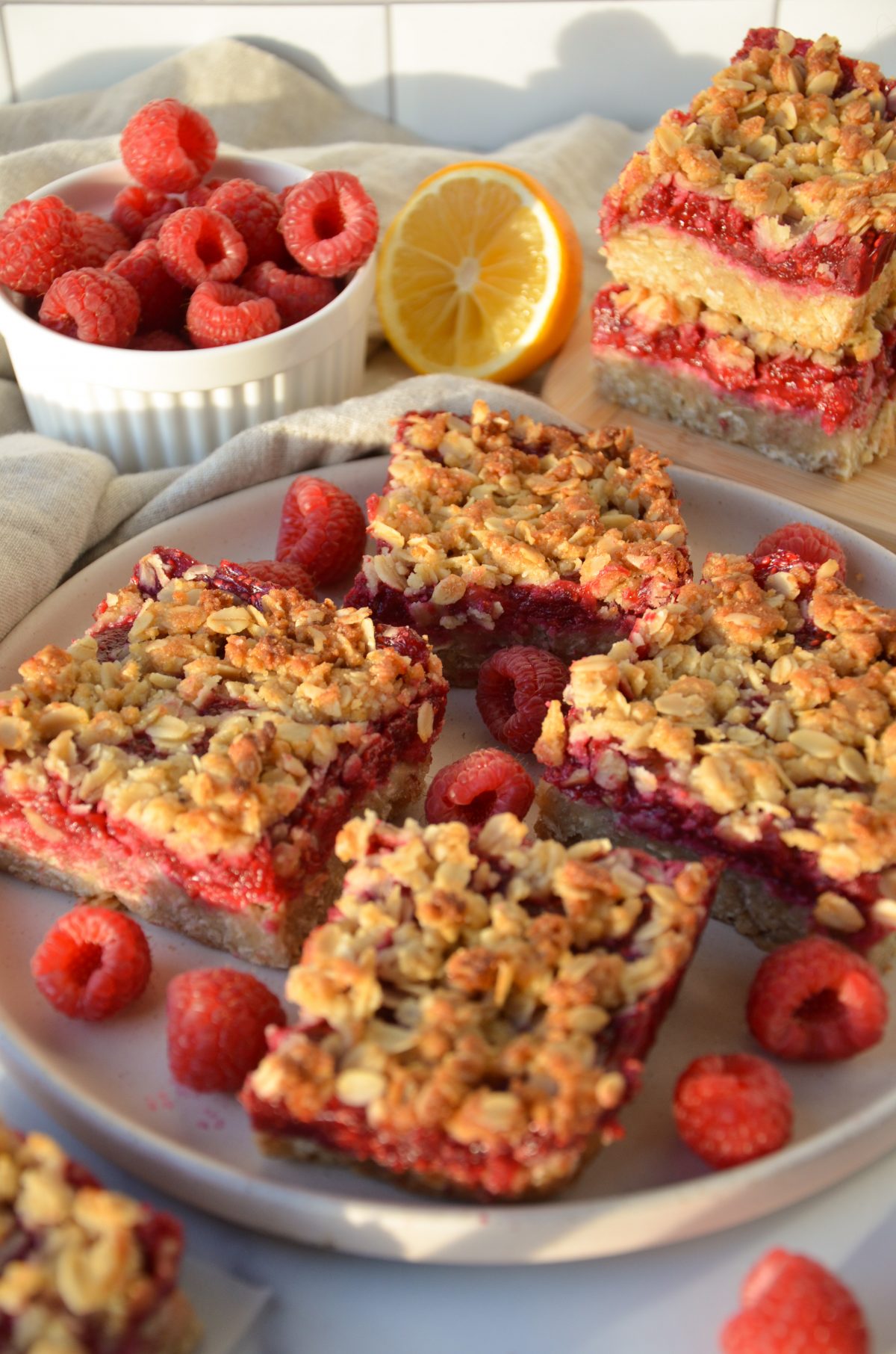 Raspberry Oatmeal Bars (Vegan & Gluten Free) - Veggie World Recipes