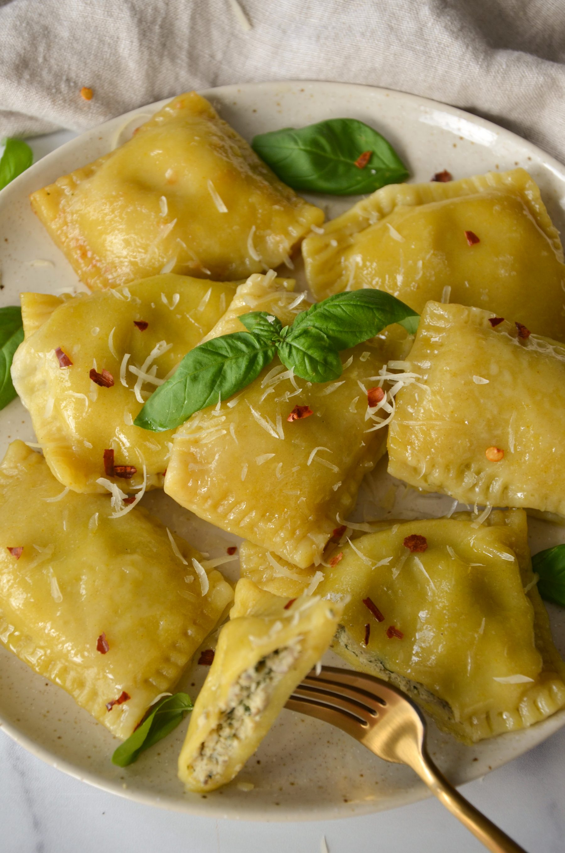 Homemade Vegan Ravioli Recipe (with Mushroom & Tofu Ricotta)